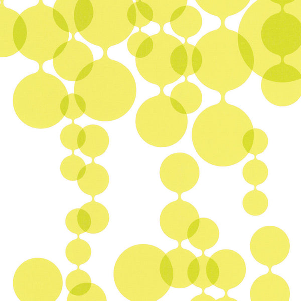 Linked Bubbles Yellow 881014 Wallpaper - Designer Wallpaper - Gifted Parrot