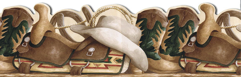 Cowboy Boots Wallpaper Border