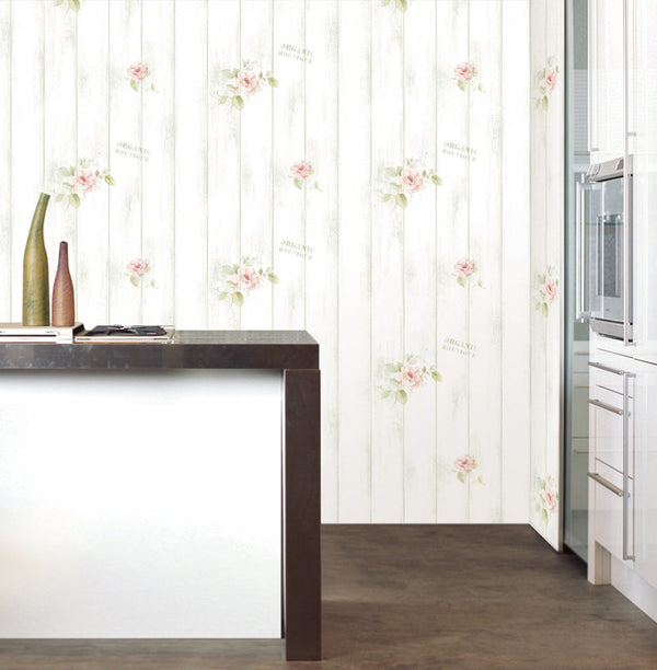 Floral Wood Panel Contact Paper Shelf Liner - Gifted Parrot